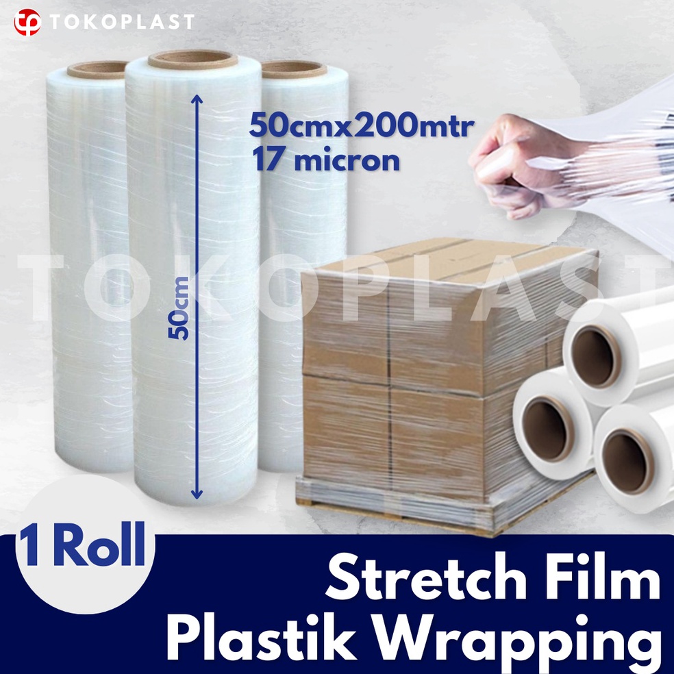 Jual Stok Baru PLASTIK WRAPPING BARANG / STRETCH FILM BENING 50 CM ...