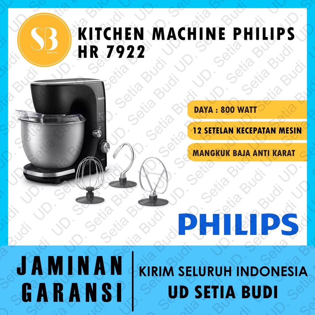 Jual Stand Mixer Philips HR 7922 Kitchen Machine 800W HR7922 | Shopee ...