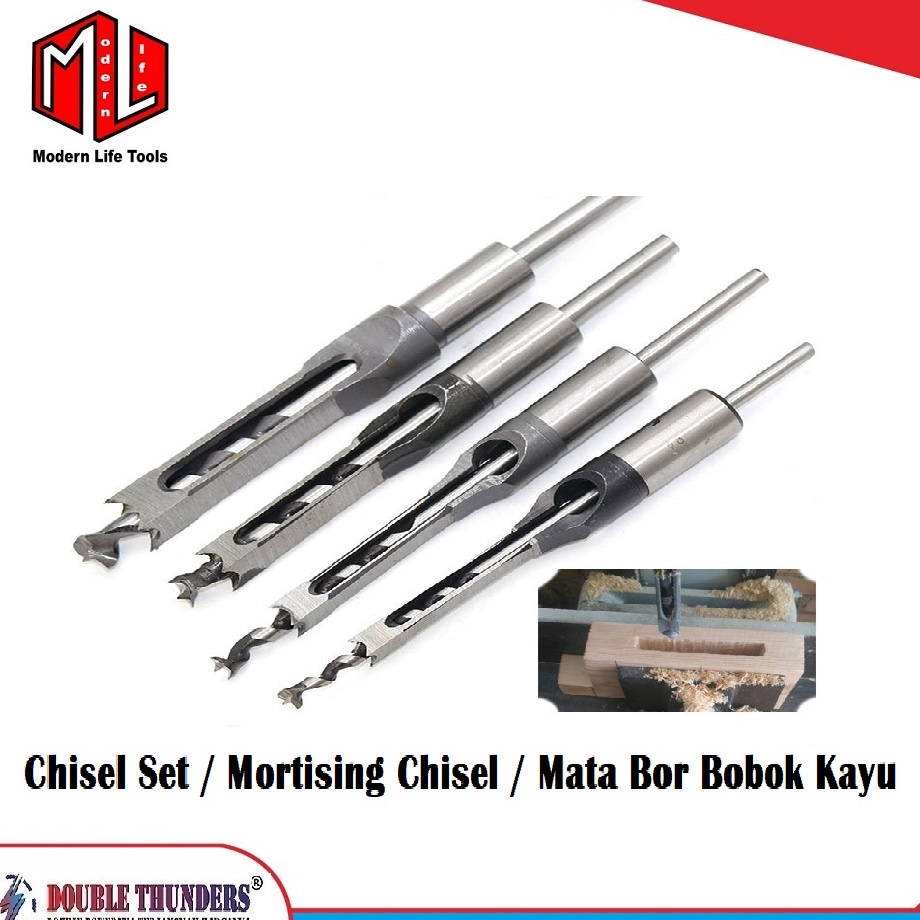 Jual Produk Mata bor bobok kayu 3/8 inch & 1/2 inch / Chisel Set ...