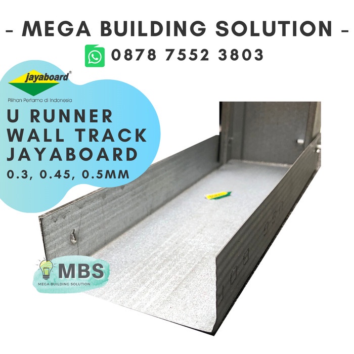 Jual U Runner 76 mm Jayaboard Walltrack Jaya Partition Rangka Partisi ...