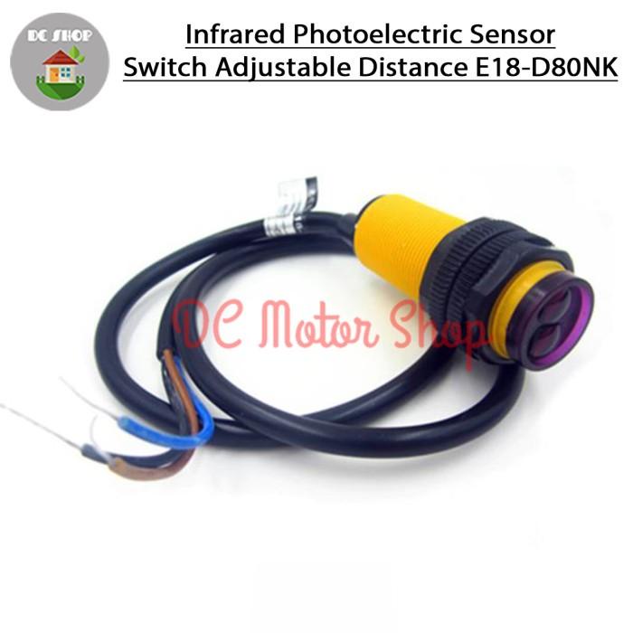 Jual Infrared Photoelectric Sensor Switch Adjustable Distance E18-D80NK ...