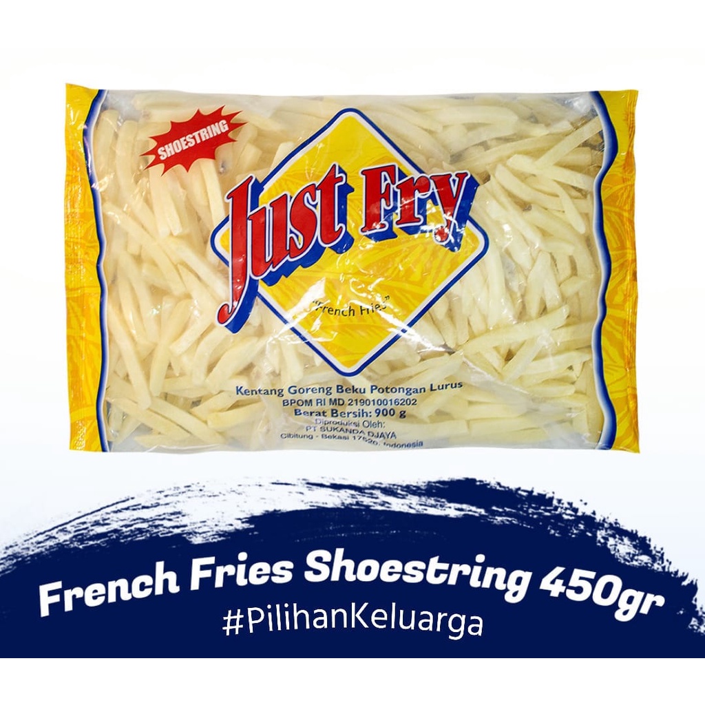 Jual JUST FRY French Fries / Kentang Goreng SHOESTRING 450gr / 900gr ...