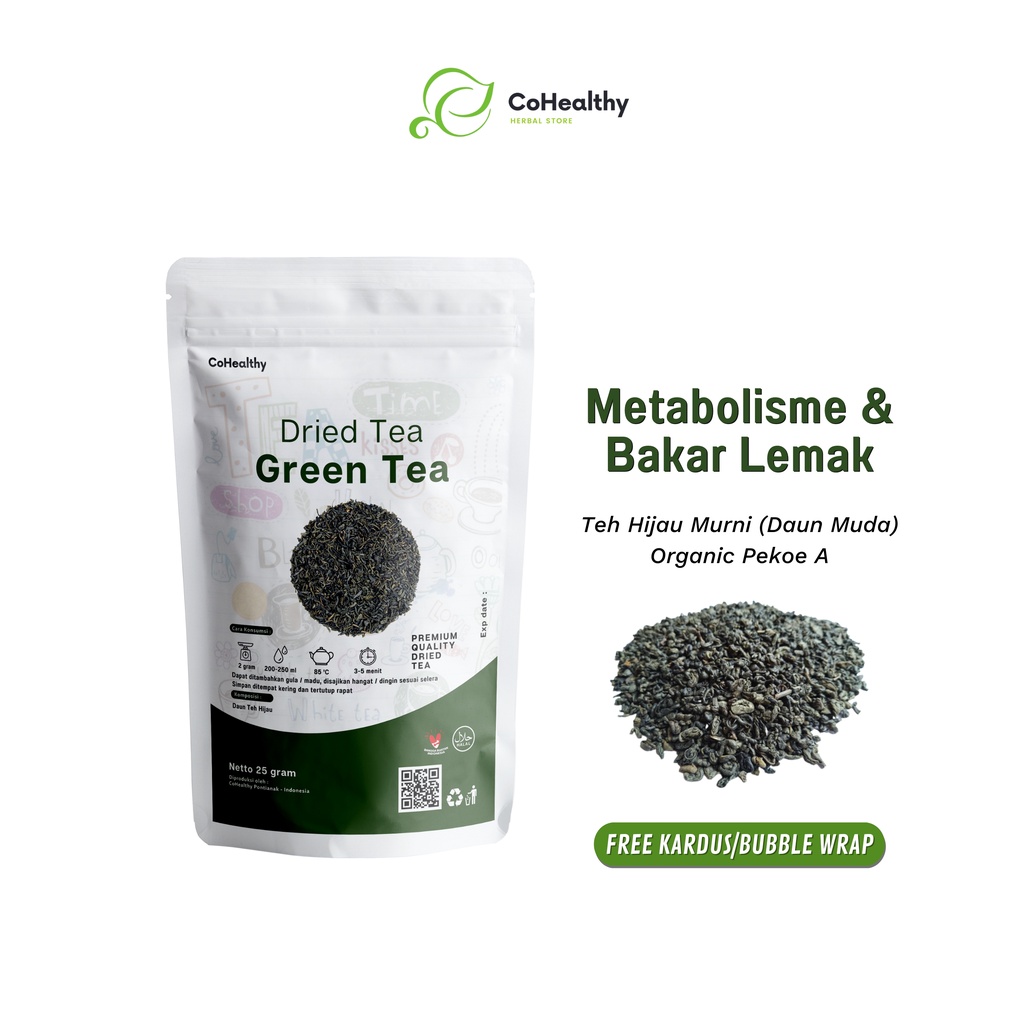 Jual Green Tea Teh Hijau Murni Untuk Diet & Teh Detoks 25 gram | Shopee ...