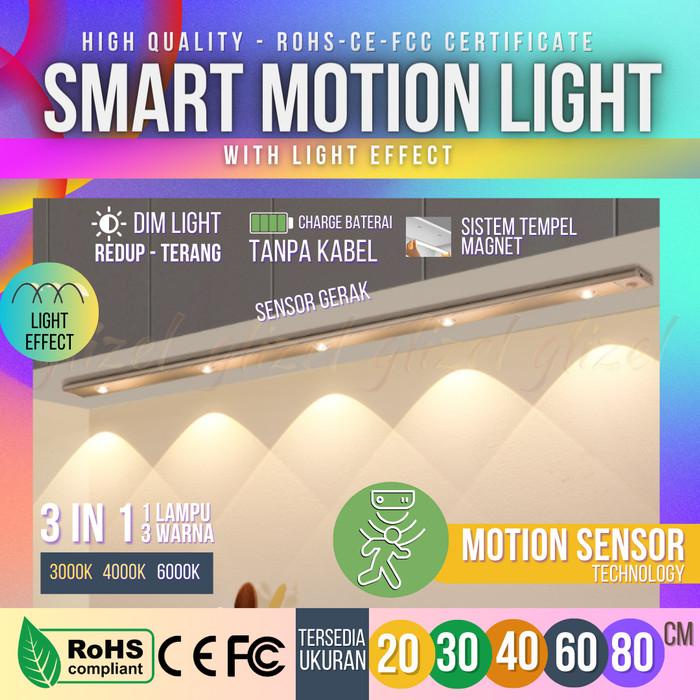 Jual Lampu Sensor Gerak Wireless Smart Motion Baca Lemari Otomatis Led ...