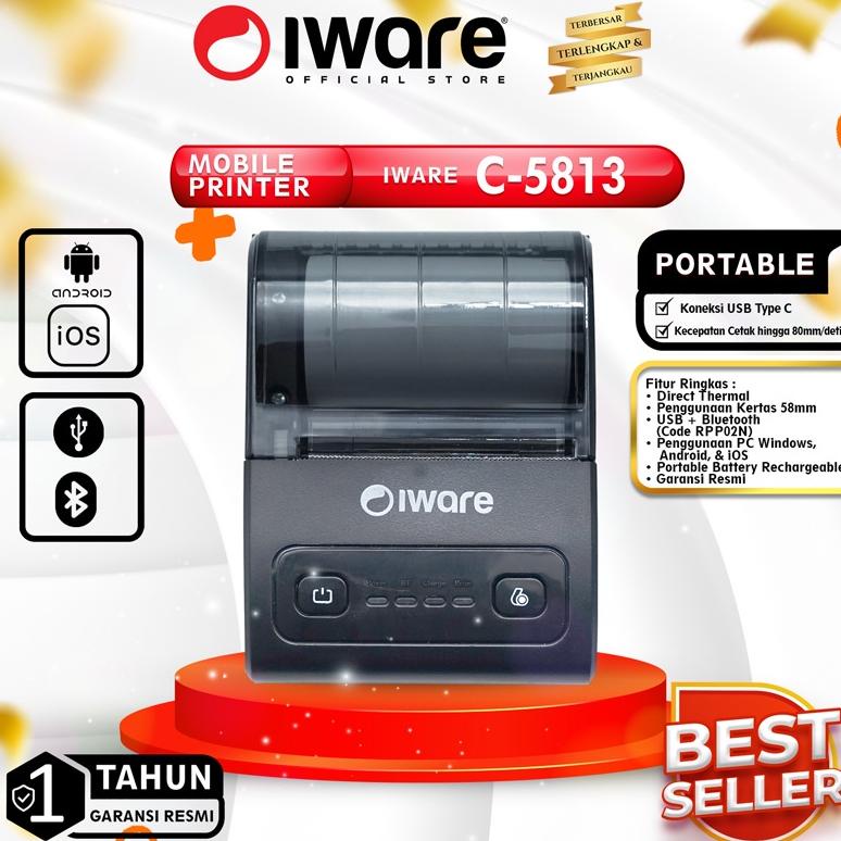 Jual Printer Thermal Mobile Iware C-5813 58Mm Rpp02N Bluetooth Android ...
