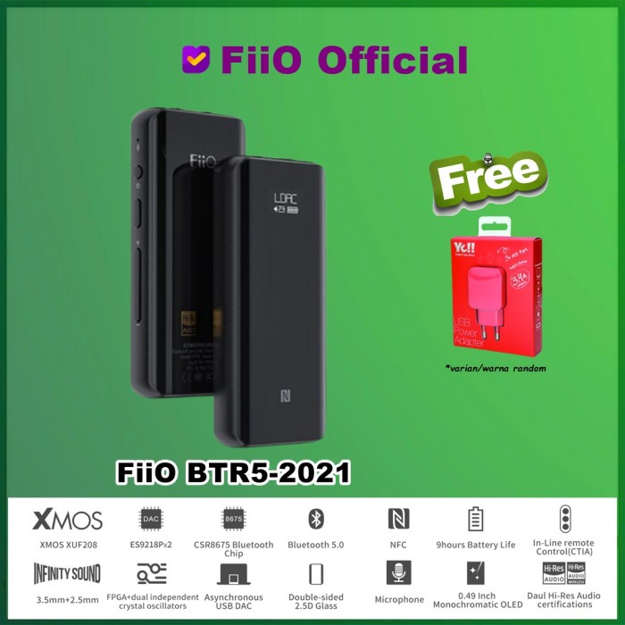 Jual FIIO BTR5 PORTABLE BLUETOOTH AMPLIFIER WITH DUAL DAC CHIPSET BTR 5 ...