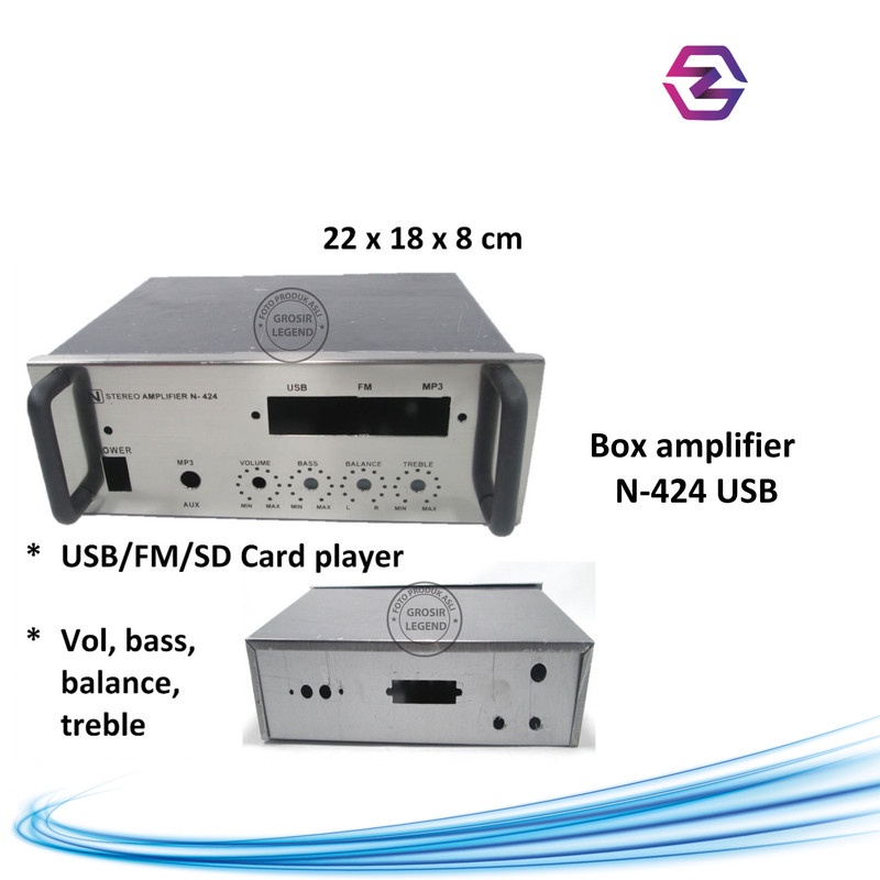 Jual Box amplifier kosongan besi hitam usb N 424 | Shopee Indonesia