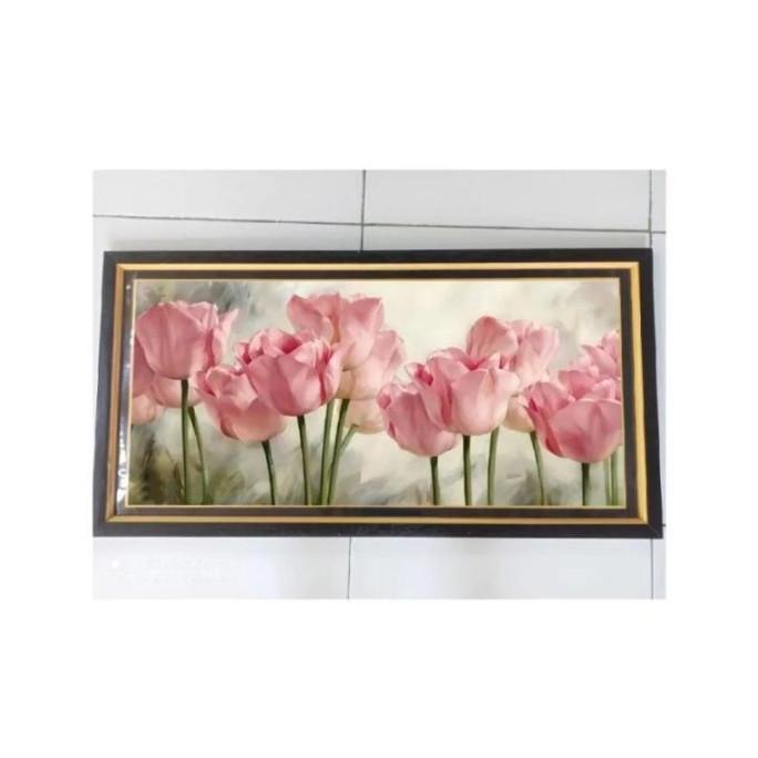 Jual POSTER Hiasan dinding cetak gambar lukisan Bunga mawar merah muda ...