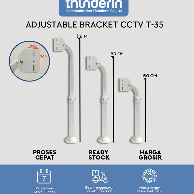 Jual Adjustable Bracket Tiang L CCTV, Ukuran 60 cm- 1,2 meter | Shopee ...