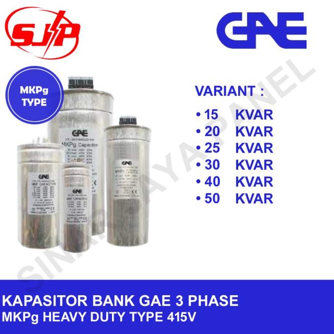 Jual KAPASITOR BANK GAE TYPE MKPG 3 PHASE 415V 15/20/25/30/40/50 KVAR ORI | Shopee Indonesia