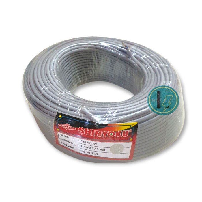 Jual Kabel Telepon Shinyoku 100 Meter 4C / Kabel Instalasi Walet 100M ...