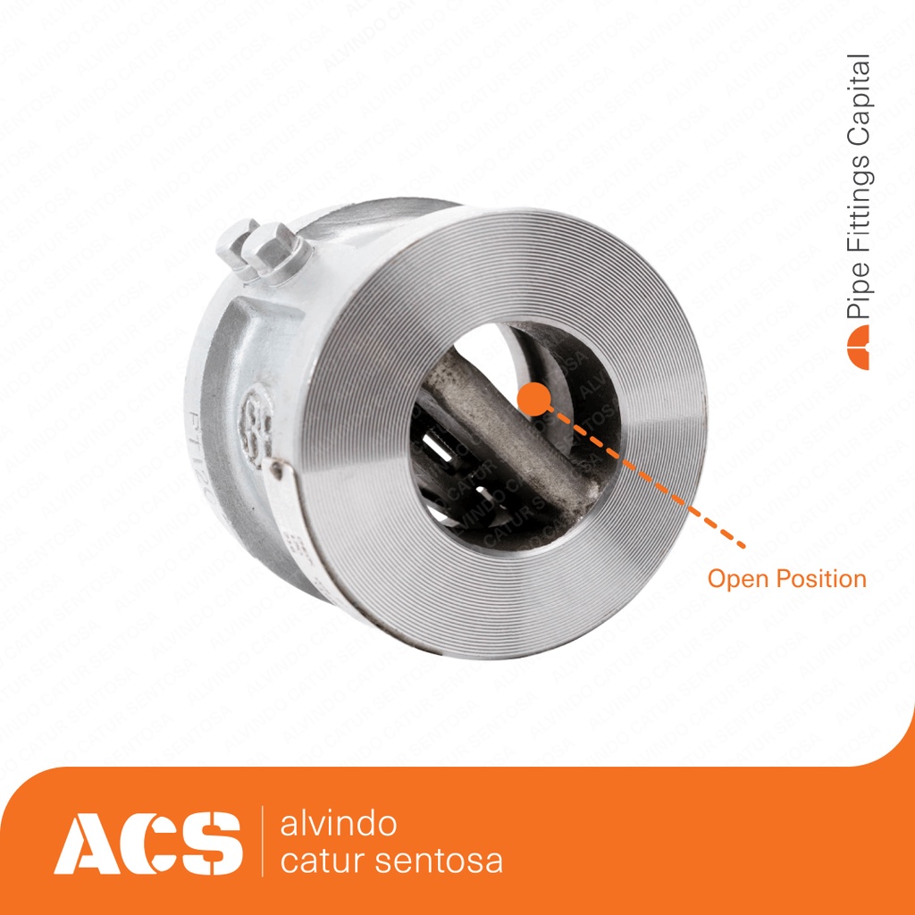 Jual CHECK VALVE 3 inch CARBON STEEL WAFER, DUAL PLATE RF 300# TRIM 10 ...