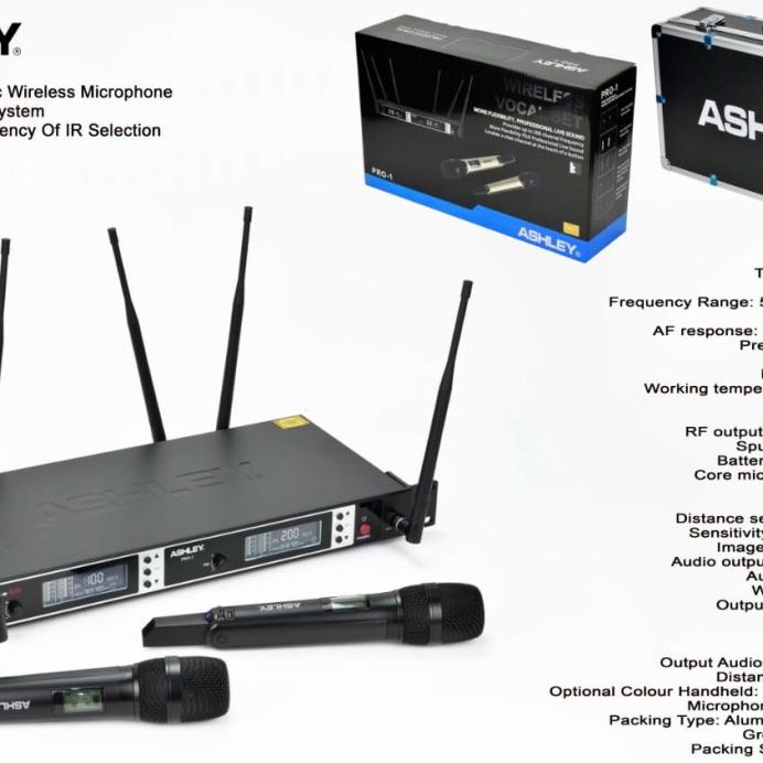 Jual MIC WIRELESS ASHLEY PRO 1 ORIGINAL ASHLEY PRO1 FREE KOPER ASHLEY ...