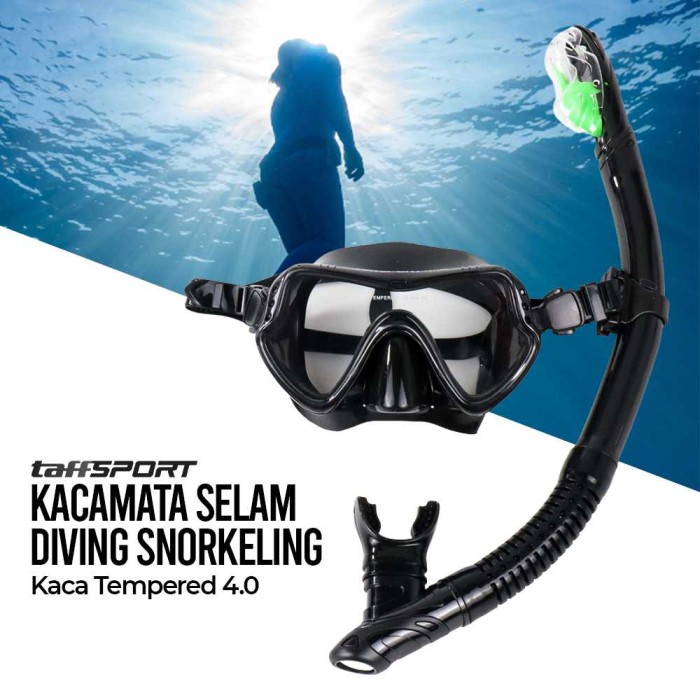 Jual Set Kacamata Selam Scuba Tempered Glass dan Selang Snorkel ...