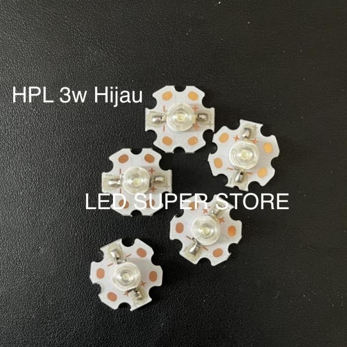 Jual [100pc] HPL 3W Hijau | High Power LED 3 Watt Hijau PCB Putih ...
