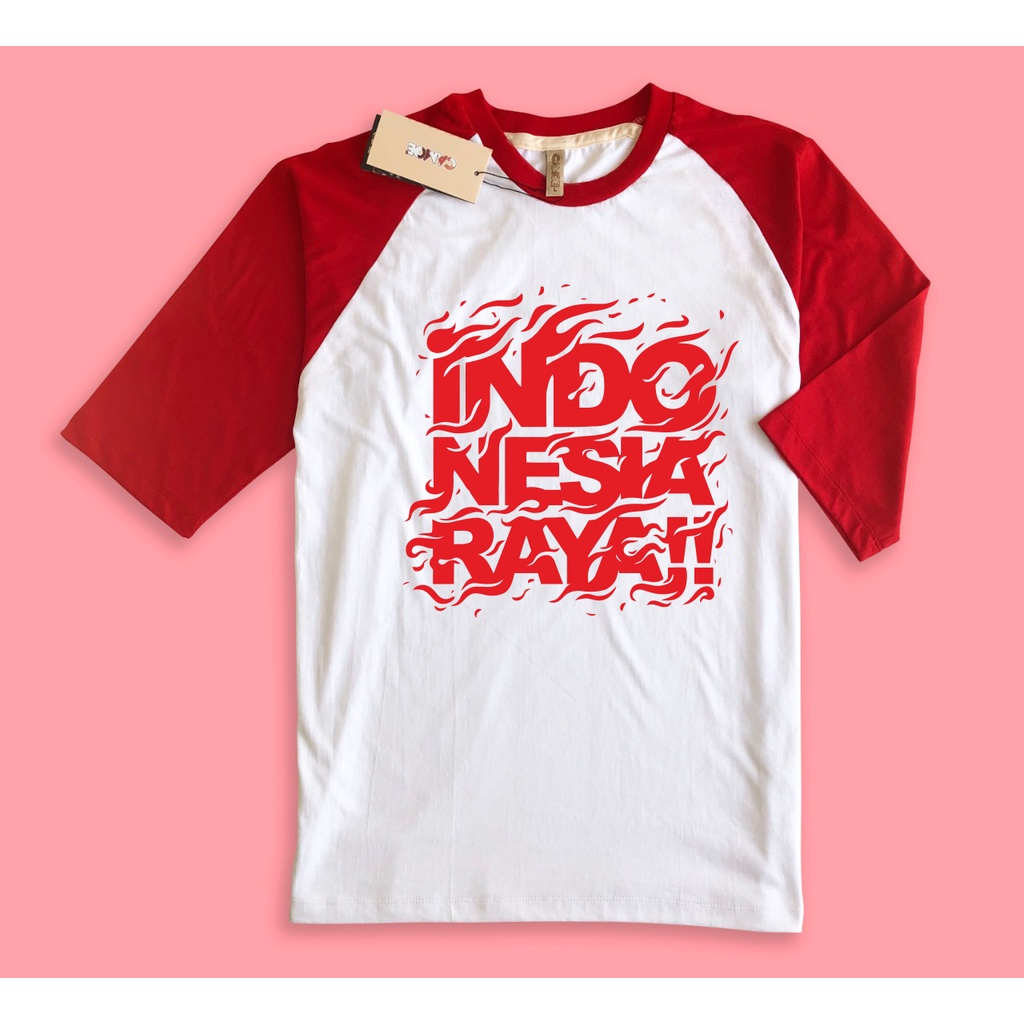 Jual Kaos Raglan Premium CAMOE Indonesia Raya Merdeka Bendera | Shopee ...