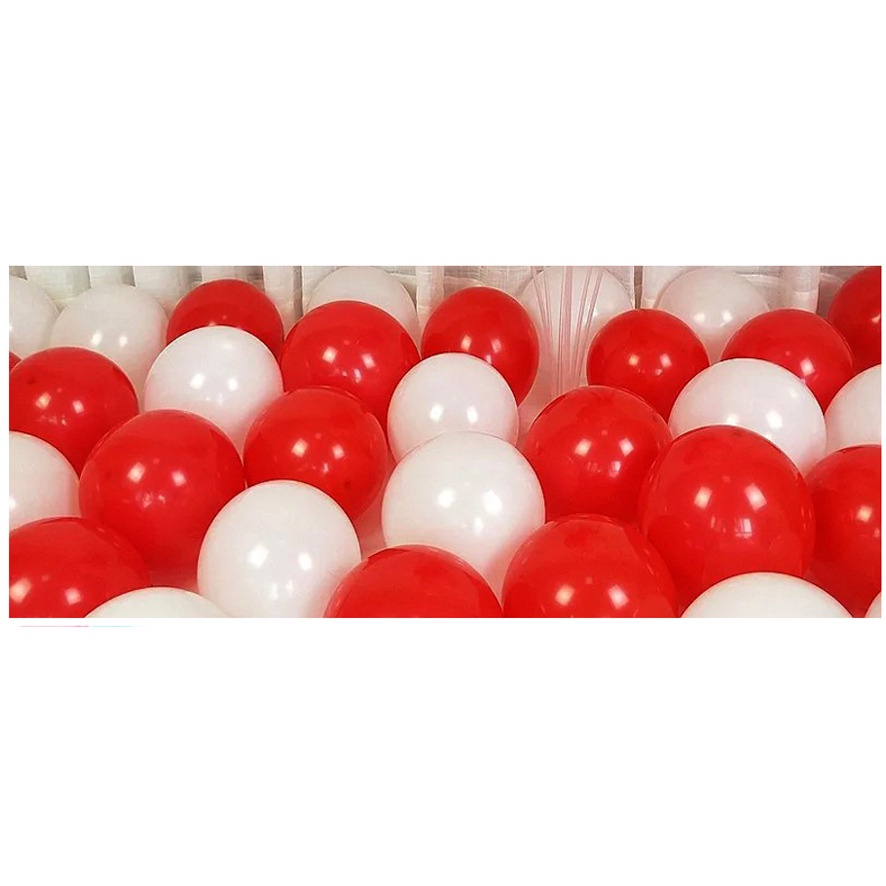 Jual Balon Renteng Merah putih 100pcs, reseller, balon latex, 17 ...