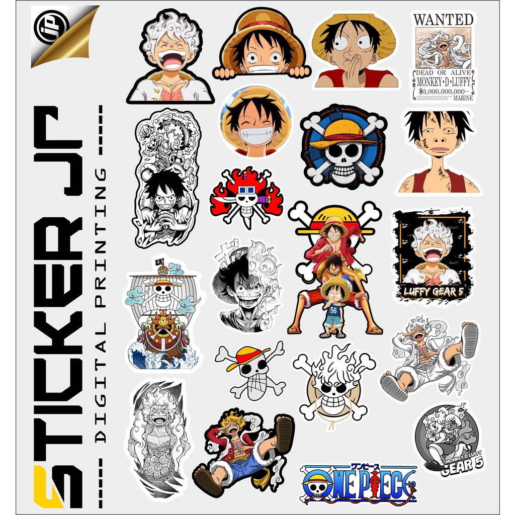 Jual [ SJP ] 20 PCS STICKER PACK LUFFY GEAR 5 - STICKER ONEPIECE NEW ...