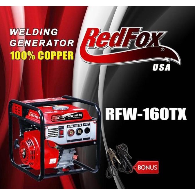 Jual Mesin Las Generator Genset Redfox Rfw 160 A Bensin | Shopee Indonesia