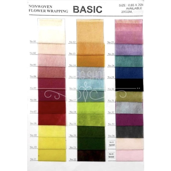 Jual Flower Wrapping Basic Spunbond Premium/ Kertas Tissue Polos ...