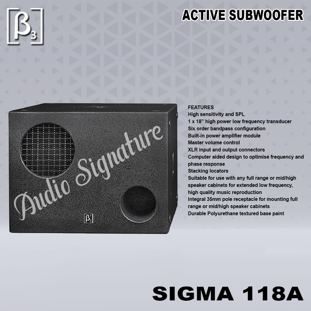Jual Speaker Subwoofer Aktif 18 Inch BETA 3 THREE SIGMA 118 A Original ...