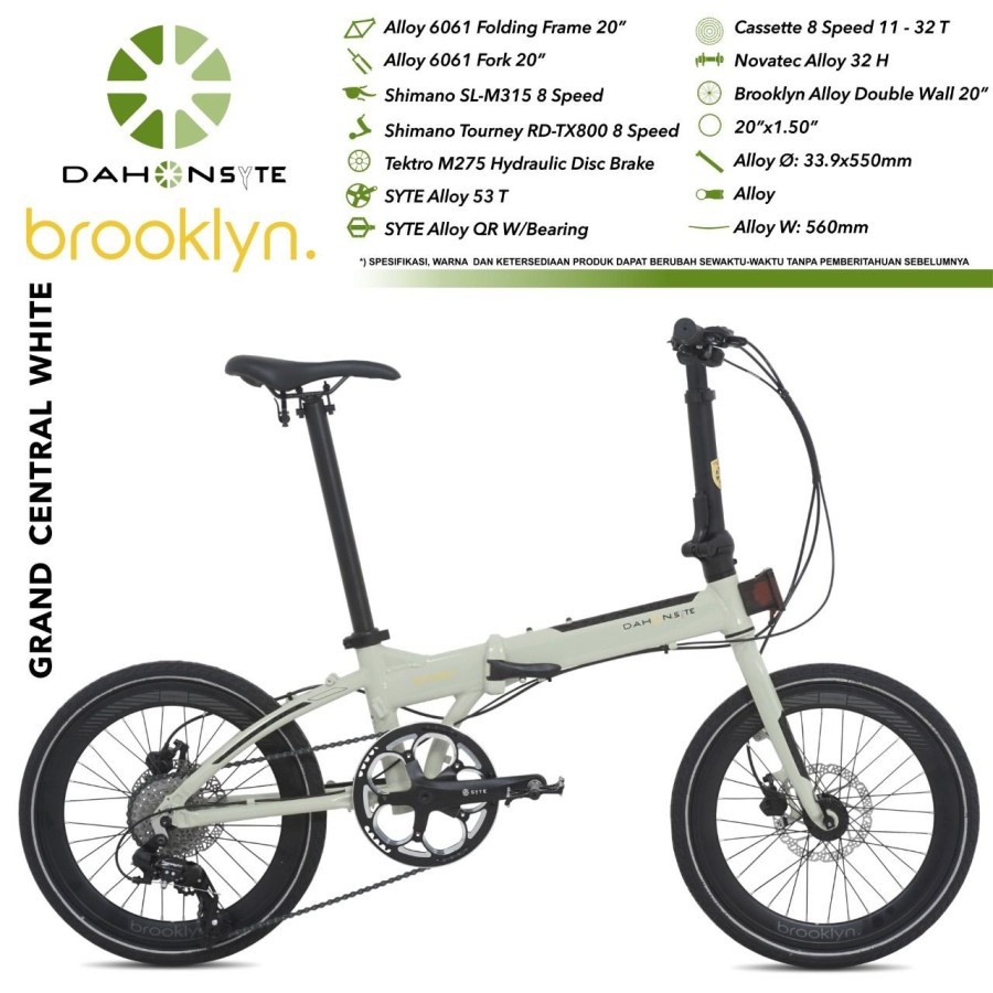 Jual sepeda lipat 20" DAHON SYTE BROOKLYN by PACIFIC Alloy Shimano 8 ...