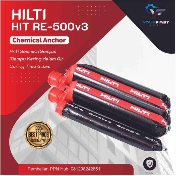 Jual Hilti Hit Re 500 / 500 Ml Lem Beton Chemical Lem Angkur & Rebar ...