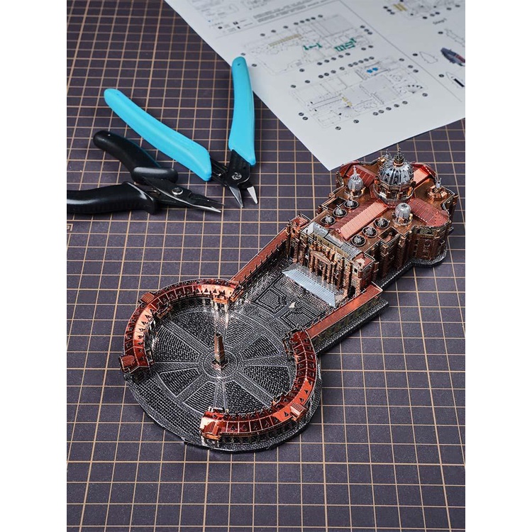 Jual Mainan Model Perakitan Bangunan Diy Logam Baru Puzzle Tiga Dimensi ...