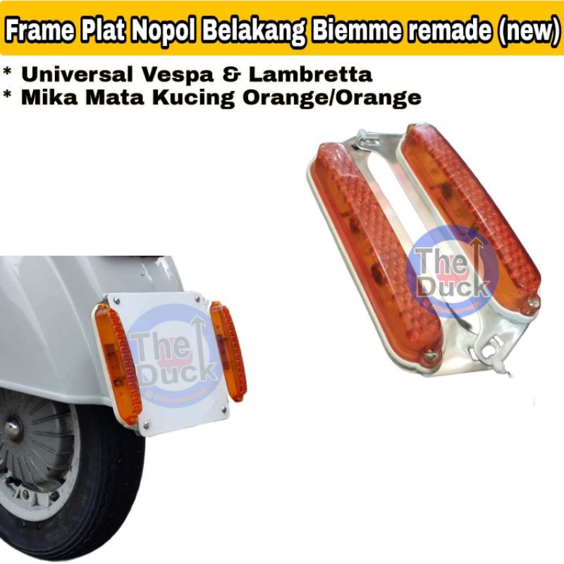 Jual Frame Plat Nopol Belakang Biemme Remade Vespa Dan Lambretta ...