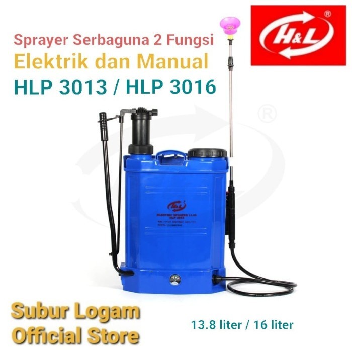 Jual Sprayer Disinfektan Hama 2 Fungsi Listrik / Manual HLP 3016 H&L ...