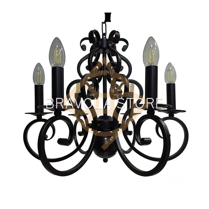 Jual Lampu gantung klasik chandelier hias dekorasi ruang makan besi ...