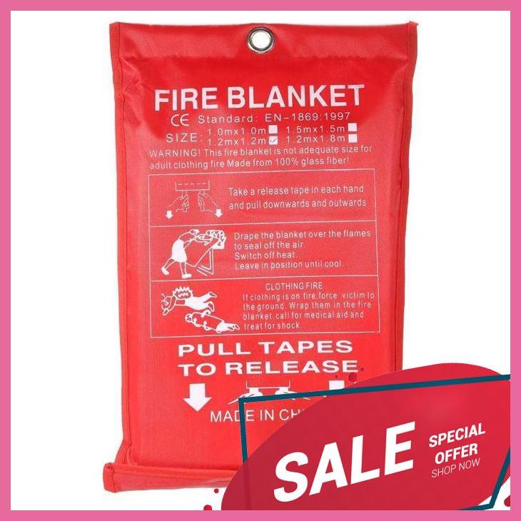 Jual HOME16 - KKMOON Kain Pemadam Api Fiberglass Fire Blanket Flame ...