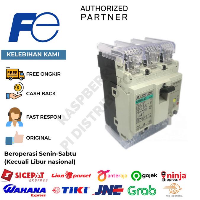 Jual Harga Spesial! Fuji Ew32Aag-2P020-B Earth Leakage Circuit Breaker (Elcb) 30Ma 2P 20A ...