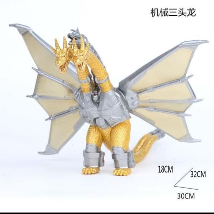 Jual Mainan Anak king ghidorah Vinyl KWS Musuh Godzilla Figure | Shopee ...