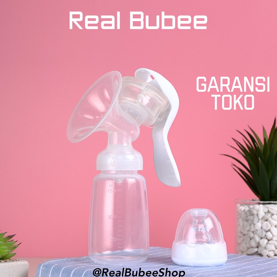 Jual ` SU Real Bubee Pompa ASI Manual Breast Pump BPA Free Powerful Nipple Suction Pumps 150ml q ...