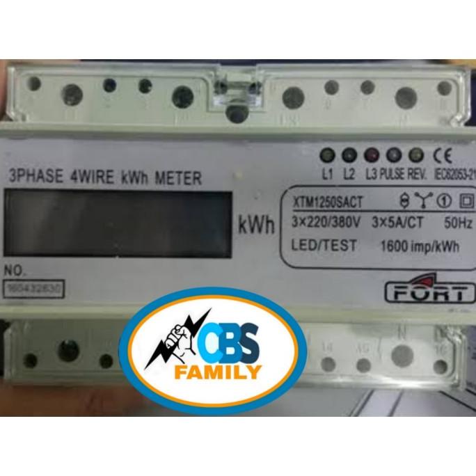 Jual Fort Digital KWH Meter 3Phase Via CT XTM1250SACT / Meteran 3Phase ...