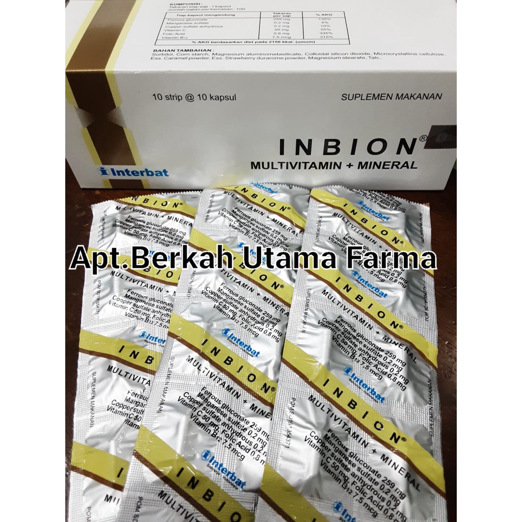 Jual Inbion per box isi 100 tab | Shopee Indonesia