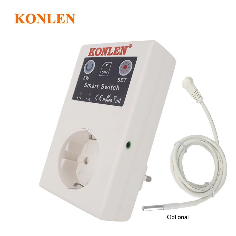 Jual 16A GSM Power Socket Relay Switch Outlet EU 220V Temperature ...