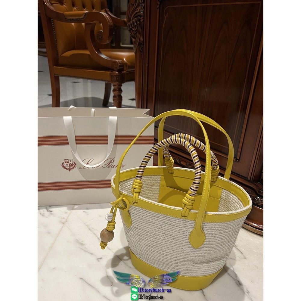 Jual Loro piana Resort 23s braided open bucket shopper handbag casual ...