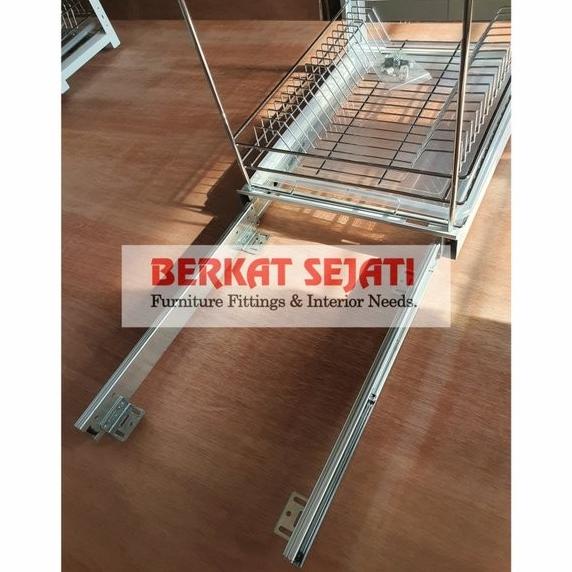 Jual Tmb 24056 Dr Rak Piring Mangkok Double 2 Susun Tarik Dapur Kitchen ...