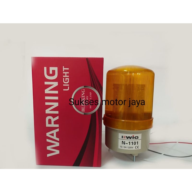 Jual warning lamp / lampu rotary ewig N1101 AC / DC 12/24/110/220v ...
