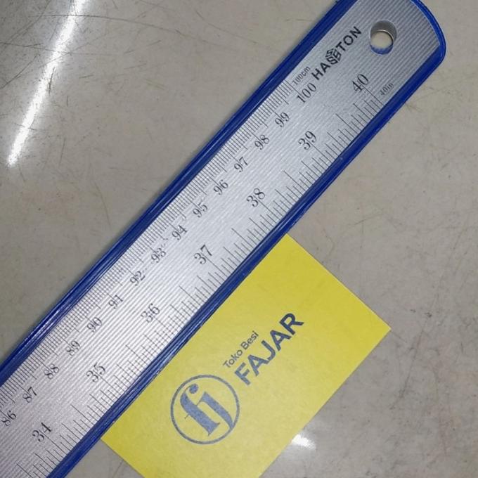 Jual Open DS] Penggaris Mistar Rol besi stainless steel baja 1 meter ...