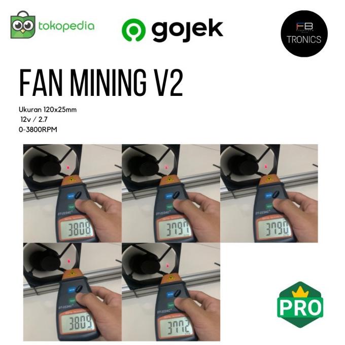 Jual FAN MINING V2 3800RPM 12CM 120MM COOLING MINING RIG TERPOPULER ...