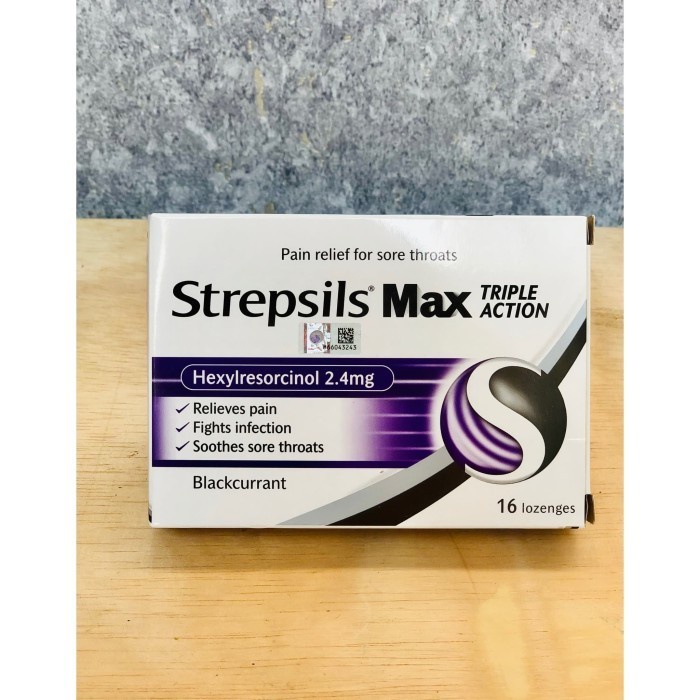 Jual Strepsils Lozenges Max Triple Action Permen Tenggorokan (Singapore ...