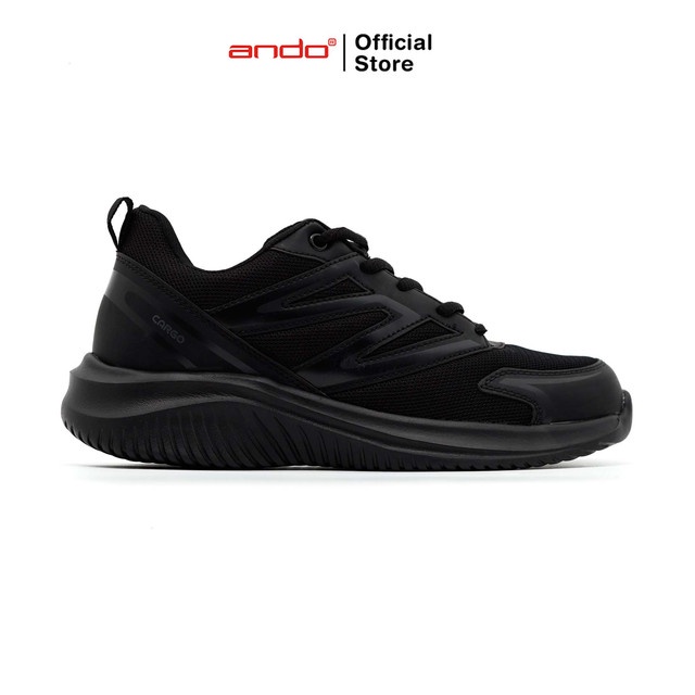 Jual Ando Official Sepatu Sneakers Cargo Pria Dewasa - Hitam/Hitam ...