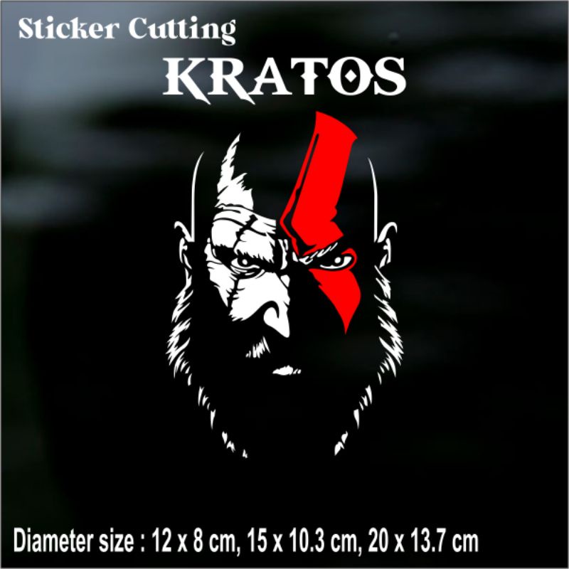 Jual STICKER CUTTING GAMBAR KARAKTER KRATOS GOD OF WAR STIKER KACA BODY ...