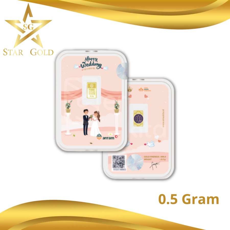 Jual Star Gold Antam Indonesia Wedding Edition Internasional 0.5 , 1 ...