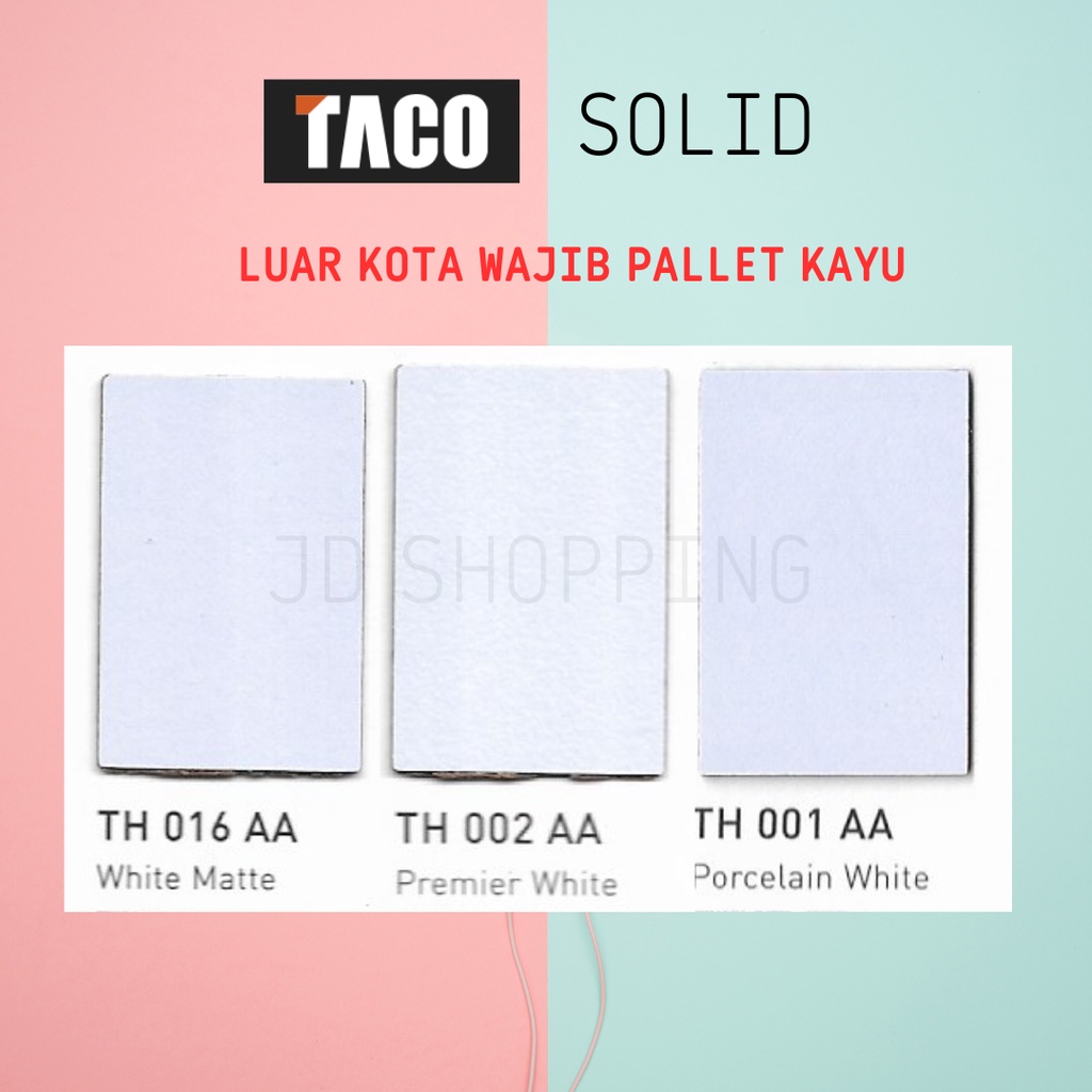 Jual (LUAR KOTA WAJIB PALLET KAYU) HPL TACO SPECIAL WHITE TH 001/002 ...