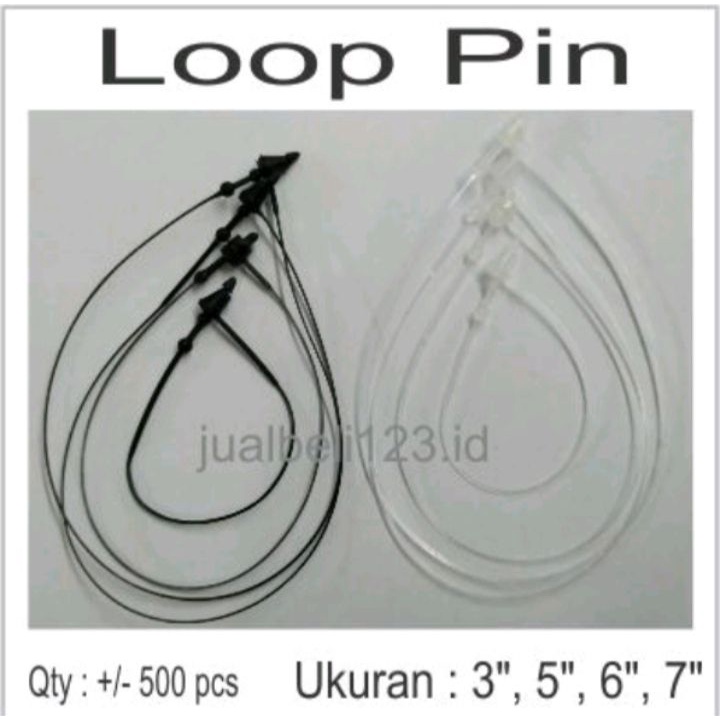 Jual LOOP PIN/LOCK/STRING TALI PLASTIK LABEL/TALI HANG/TAG LOOP PIN STRING | Shopee Indonesia