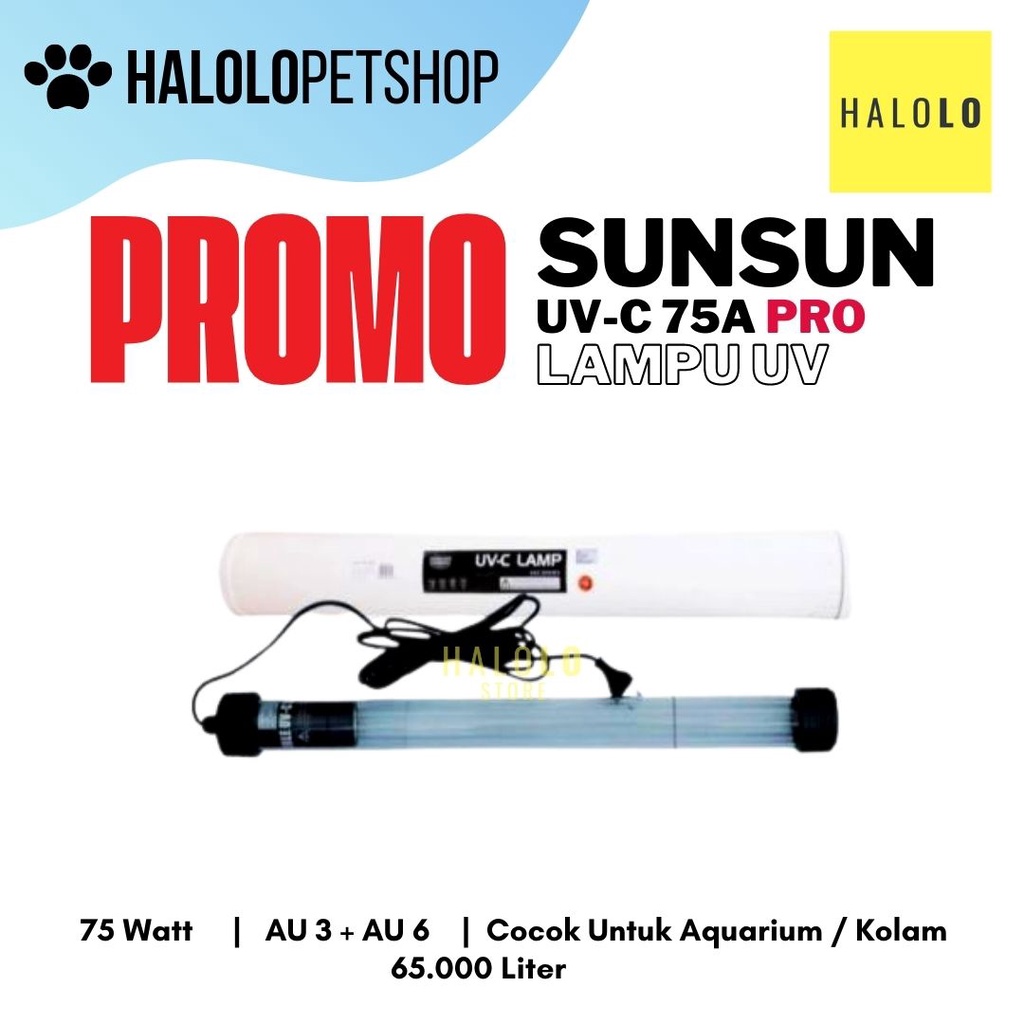 Jual PROMO Sunsun UVC-75A PRO Lampu UV Kolam Aqurium 75 Watt Chamber Filter | Shopee Indonesia